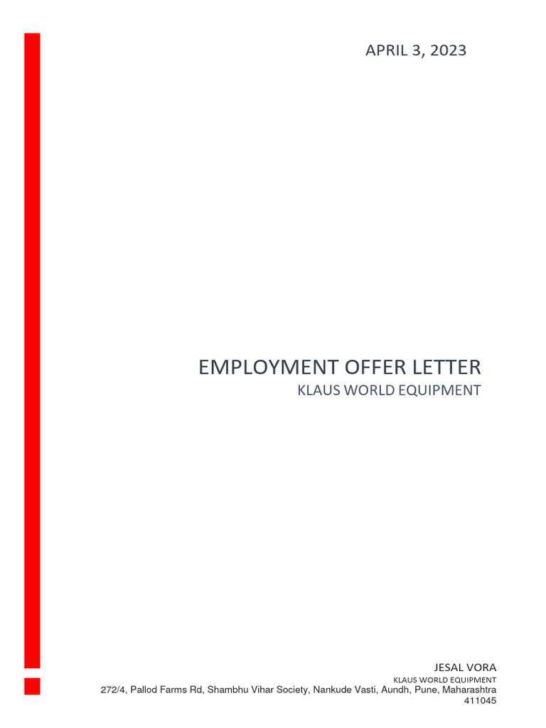 Employment Offer for Anusha | PDF | Justice | Crime & Violence