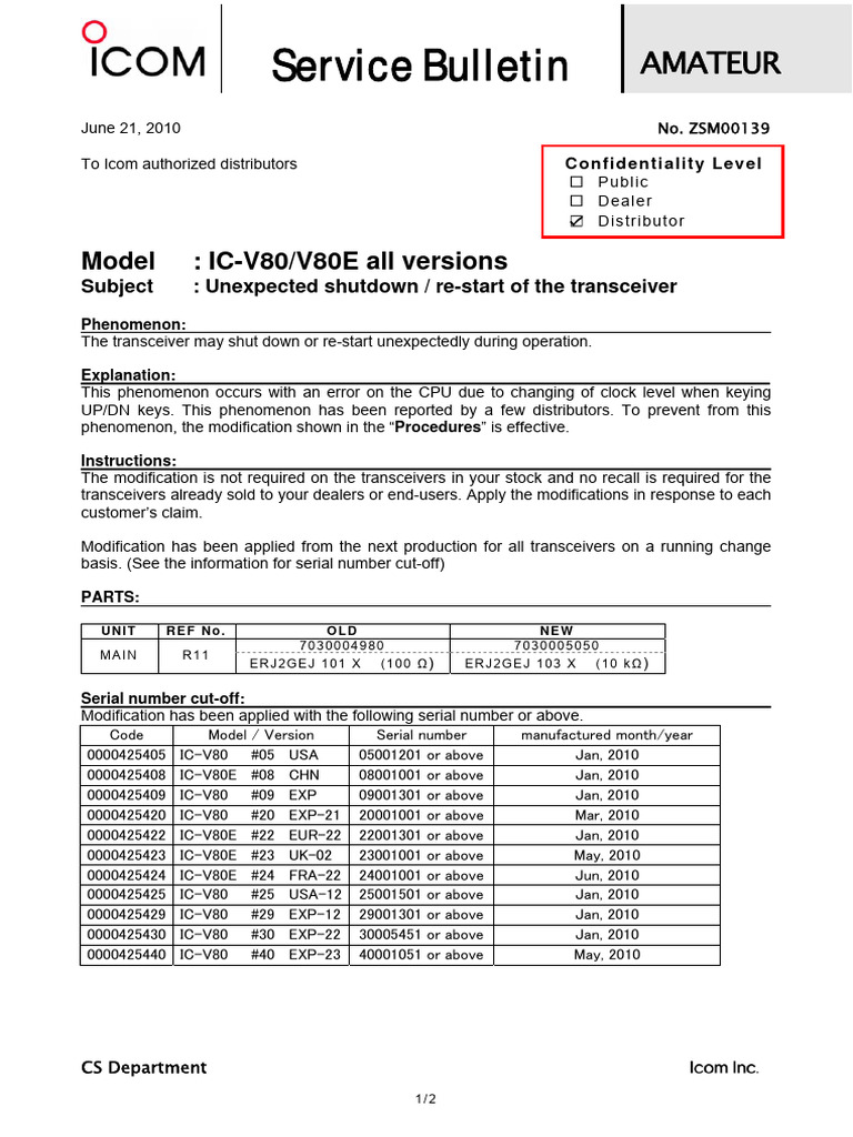 Icom Ic-V80 | PDF | Computing