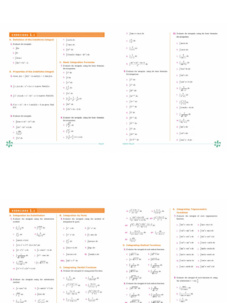 Integral Exercises | PDF