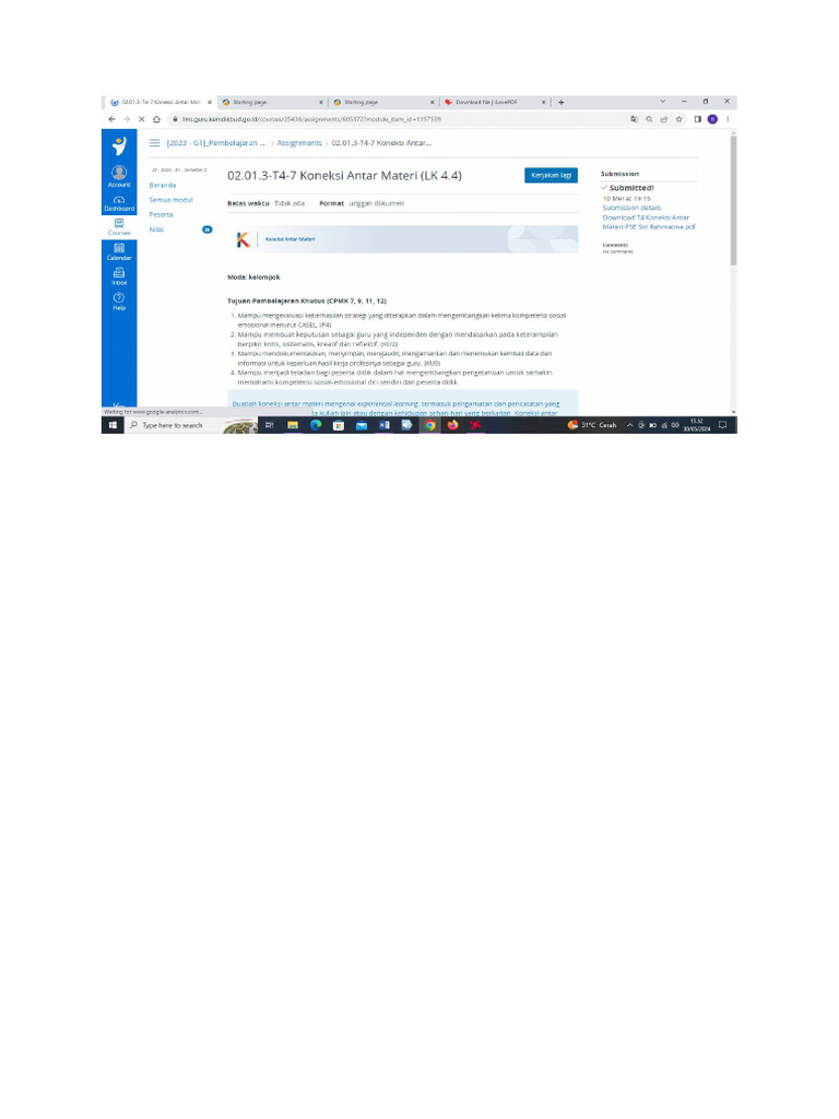 Koneksi Antar Materi Topik 4 PSE | PDF