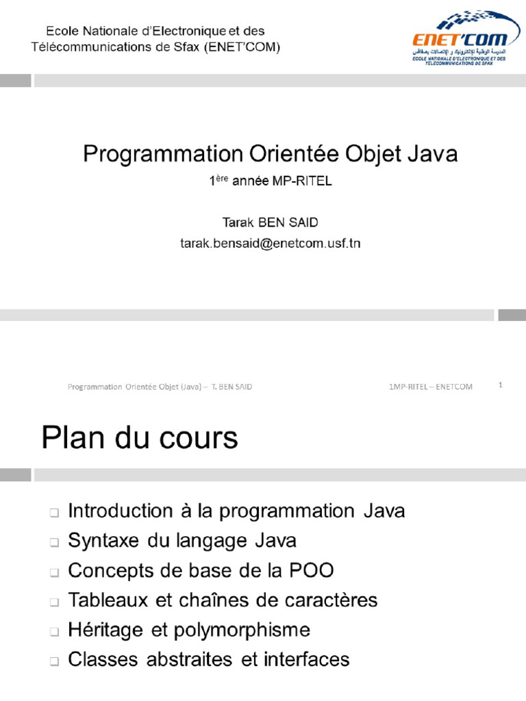 Chap1-POO-Java | PDF