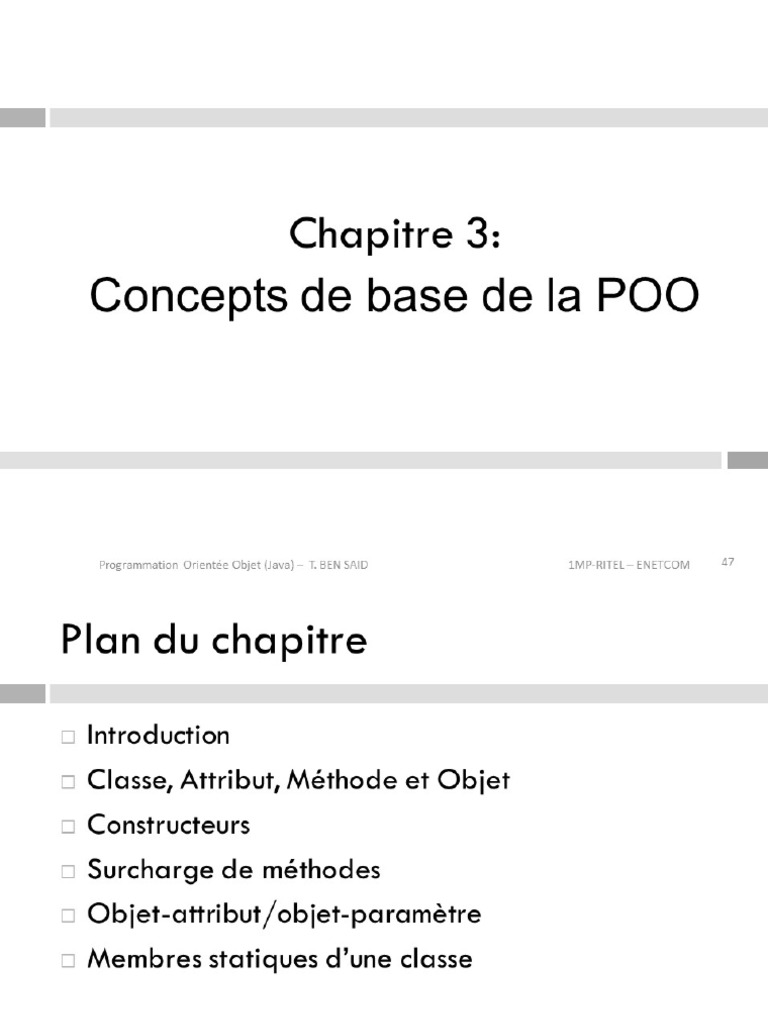 Chap3 POO Java | PDF
