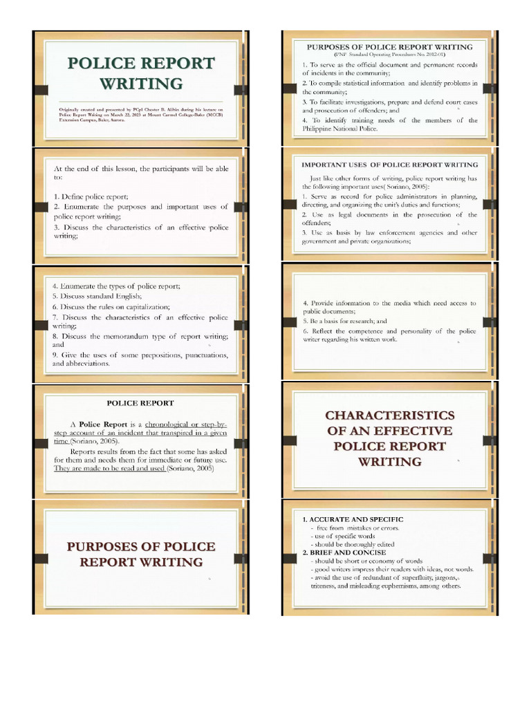 Cdi 5 - Police Report Writing | PDF