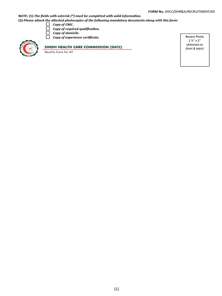 Job Application Form For Assistant | PDF