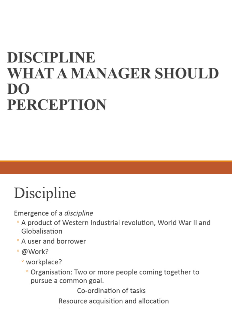 Session 1 Discipline, Manager and Perception | PDF | Perception ... Session 1 Discipline, Manager and Perception | PDF | Perception ...