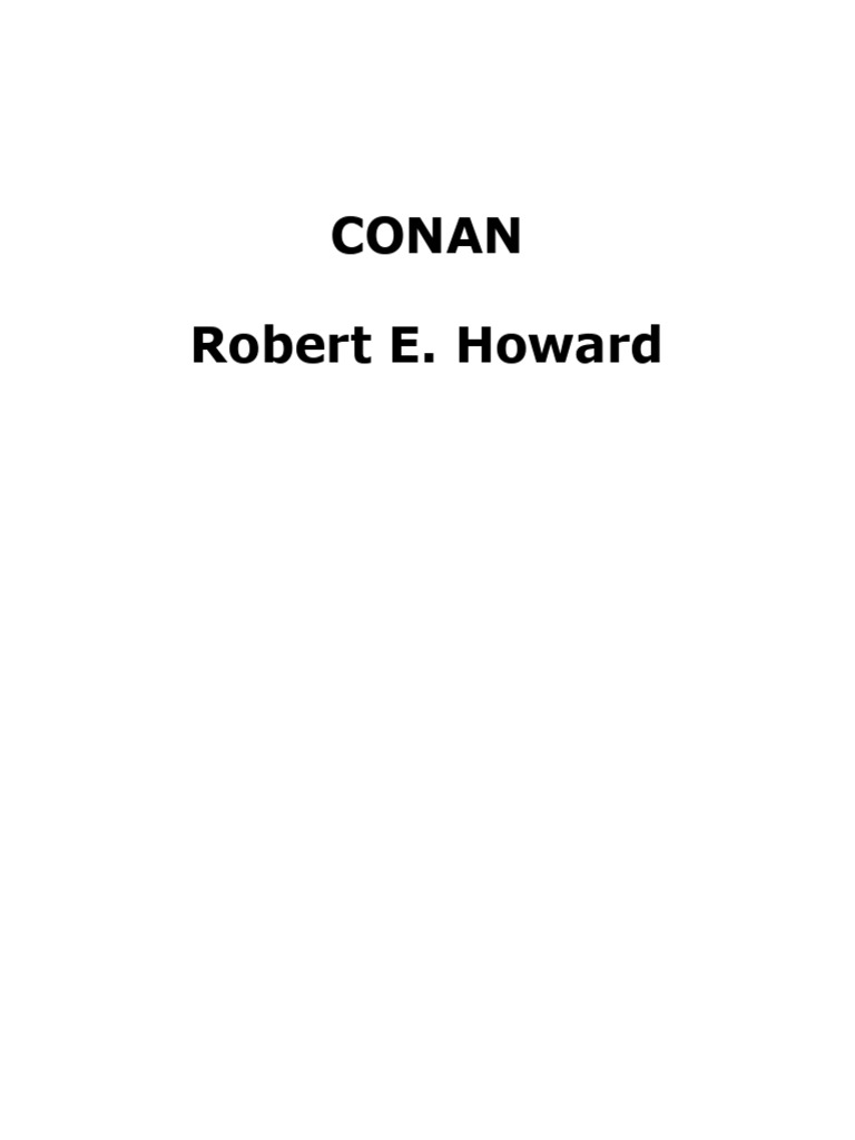 Robert E Howard - Conan - V1.0 | Descargar gratis PDF | Conan el ...