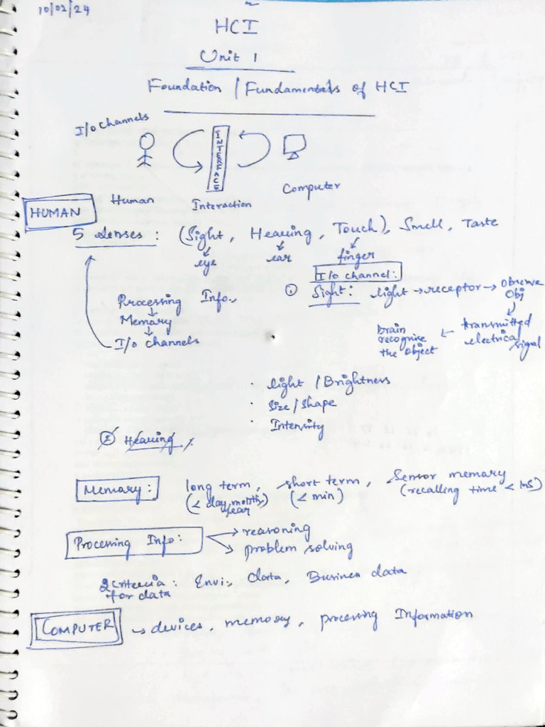 HCI class notes | PDF