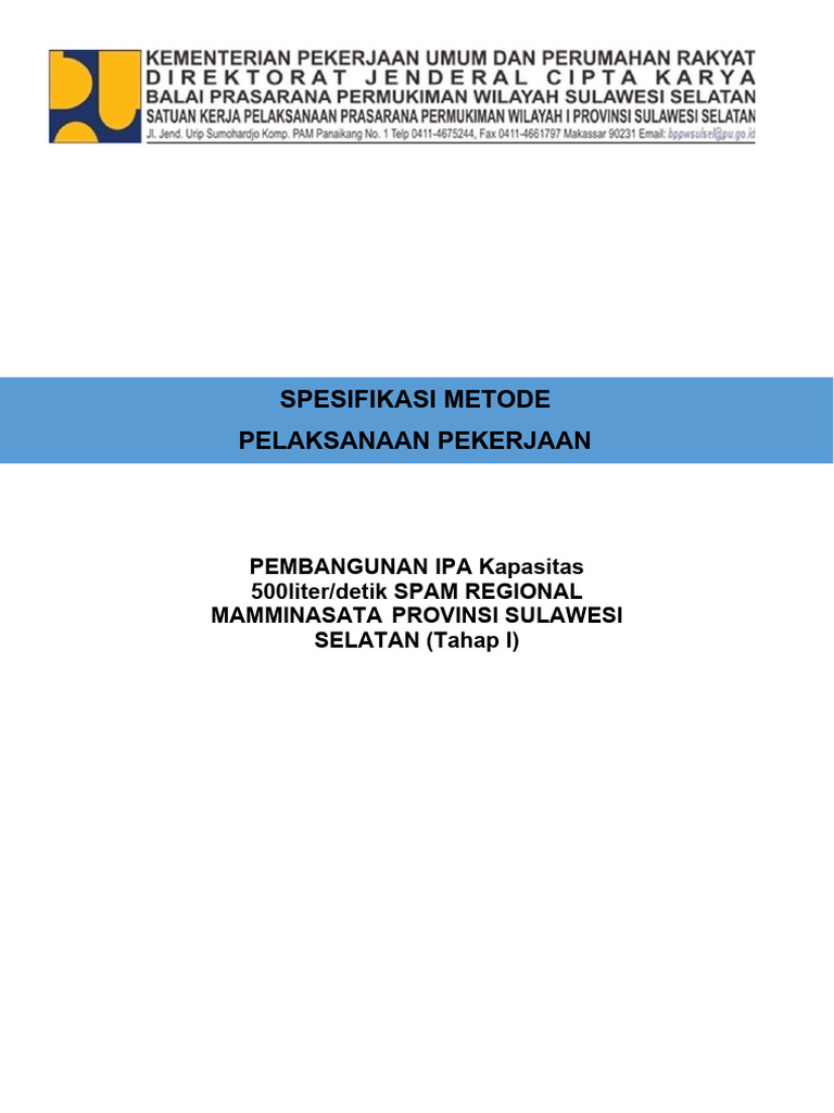 4.d. SPESIFIKASI METODE IPA MAMMINASATA 2023 | PDF
