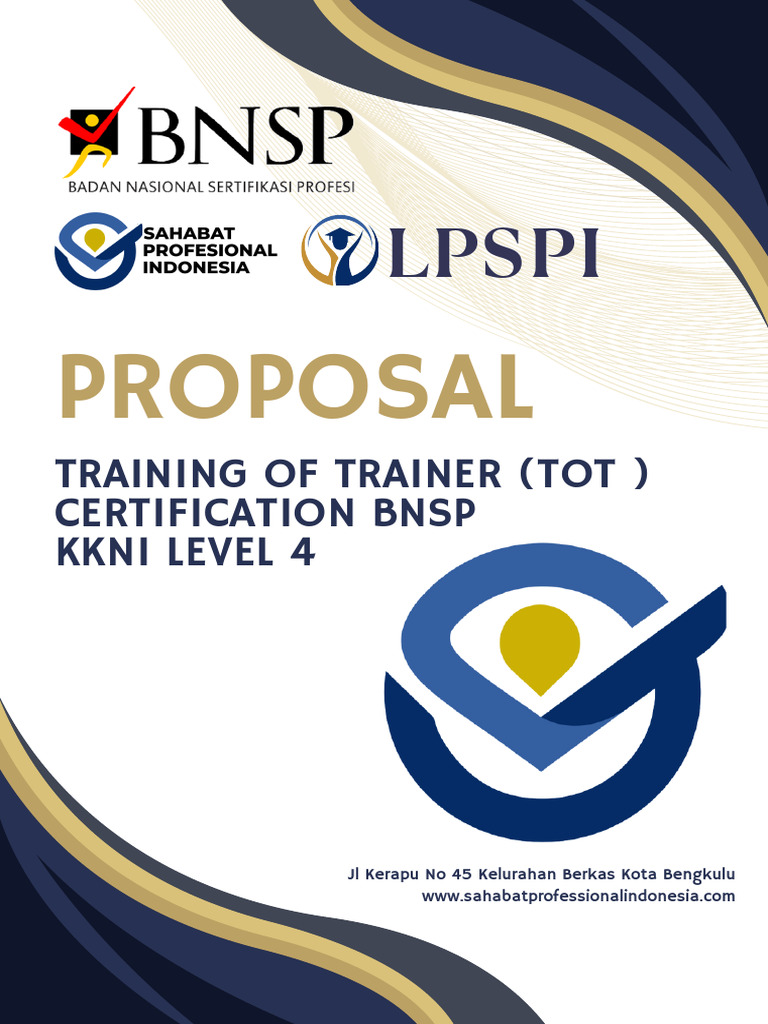 Training of Trainer (Tot) Certification BNSP Kkni Level 4 | PDF | Karier & Perkembangan