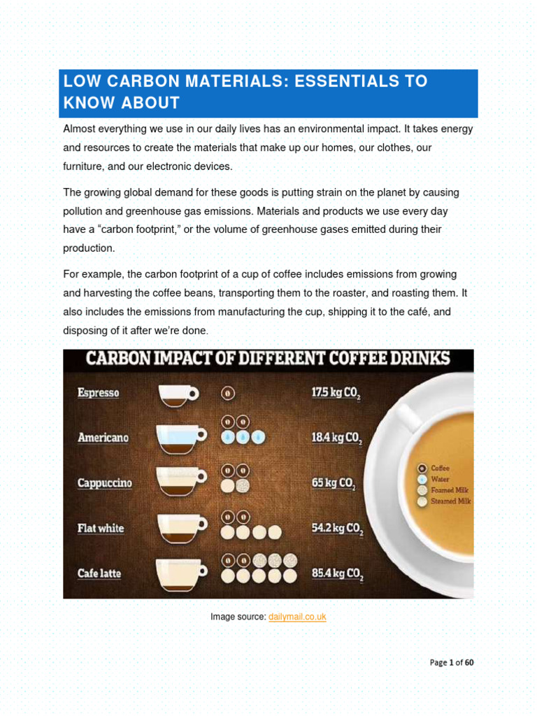 Low Carbon Materials 0 Pdf Greenhouse Gas Concrete