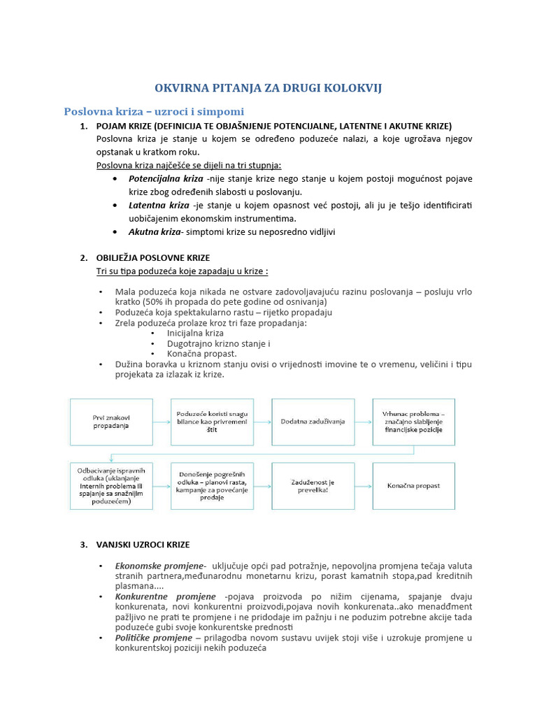 Pitanja - Za - Drugi - Kolokvij MENADŽ. RIZ | PDF