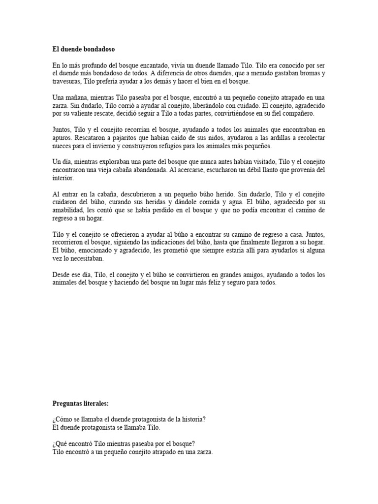 El Duende Bondadoso | PDF
