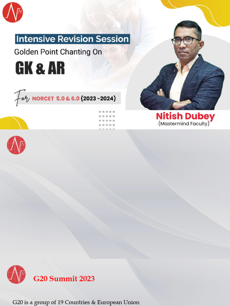 Golden Points GK by Nitish Sir | PDF | Wellness