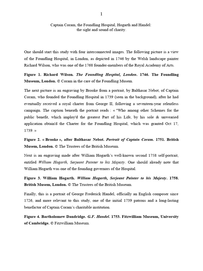 Coram Hogarth Haendel J RICHARD | PDF | George Frideric Handel