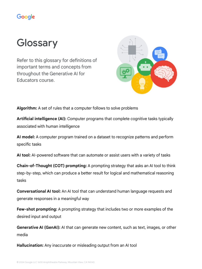 Generative AI For Educators Glossary | Download Free PDF | Artificial Intelligence ...