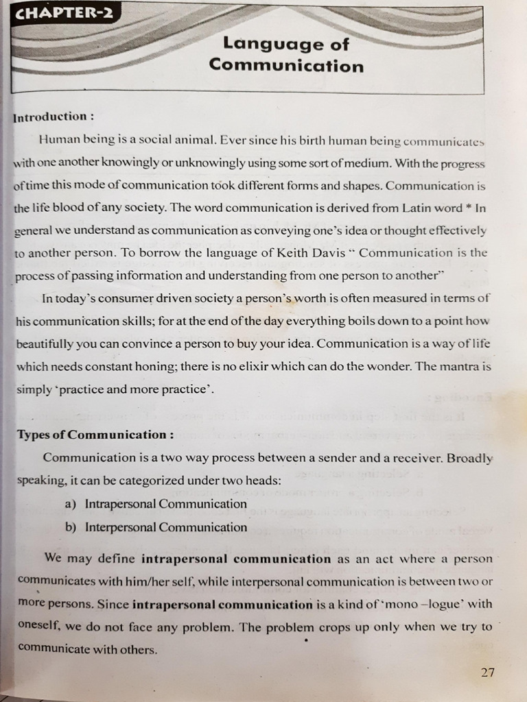 Language of Communication | PDF