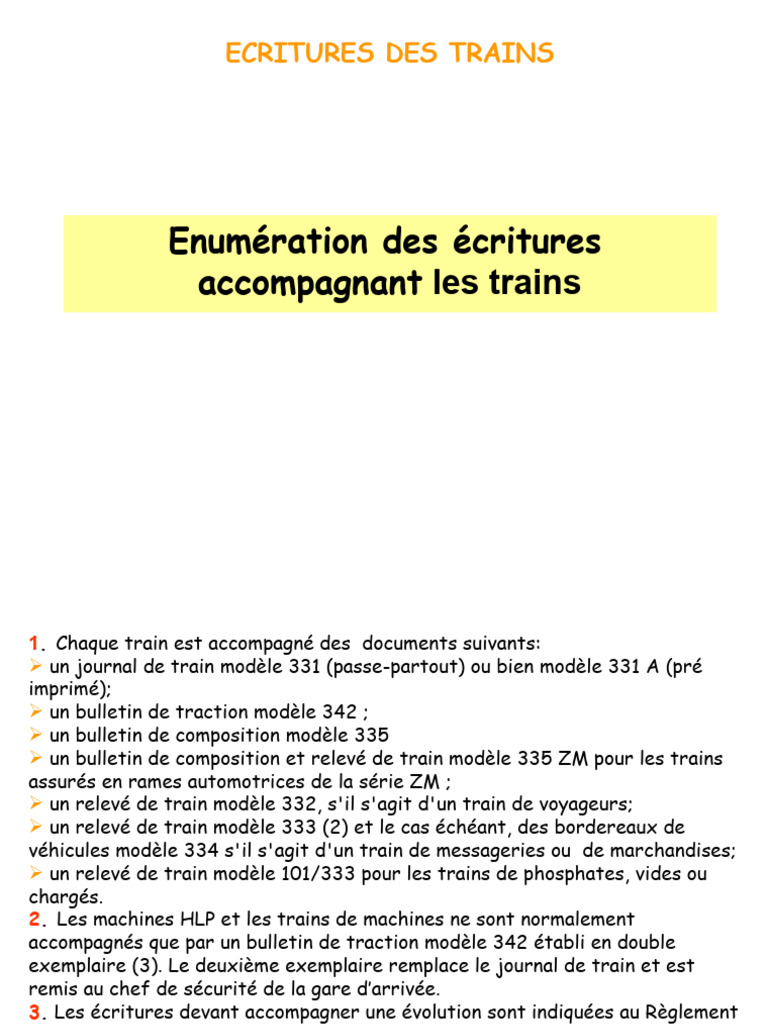Ecritures Des Trains | PDF | Train | Transport