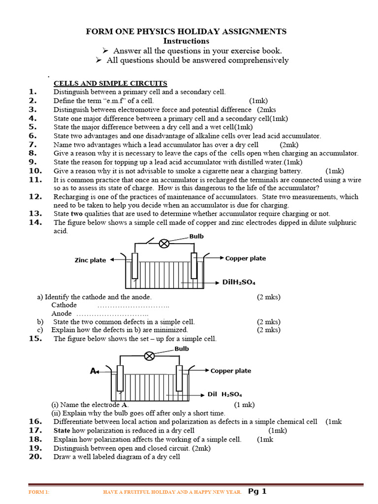 Form 1 Physics | PDF | Electrical Engineering | Electricity