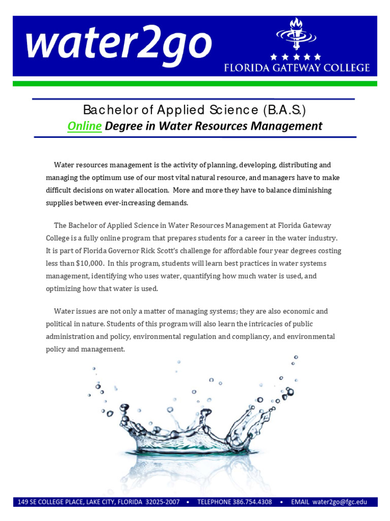 BAS Flyer | PDF | Water Resources | Water