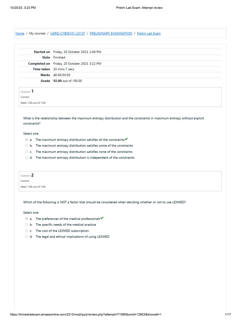 Prelim Lab Exam Attempt Review PDF | PDF | Applied Mathematics | Theoretical Computer Science