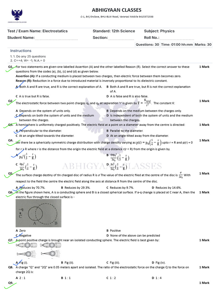 BLS Electrostatic Test | PDF | Force | Sphere