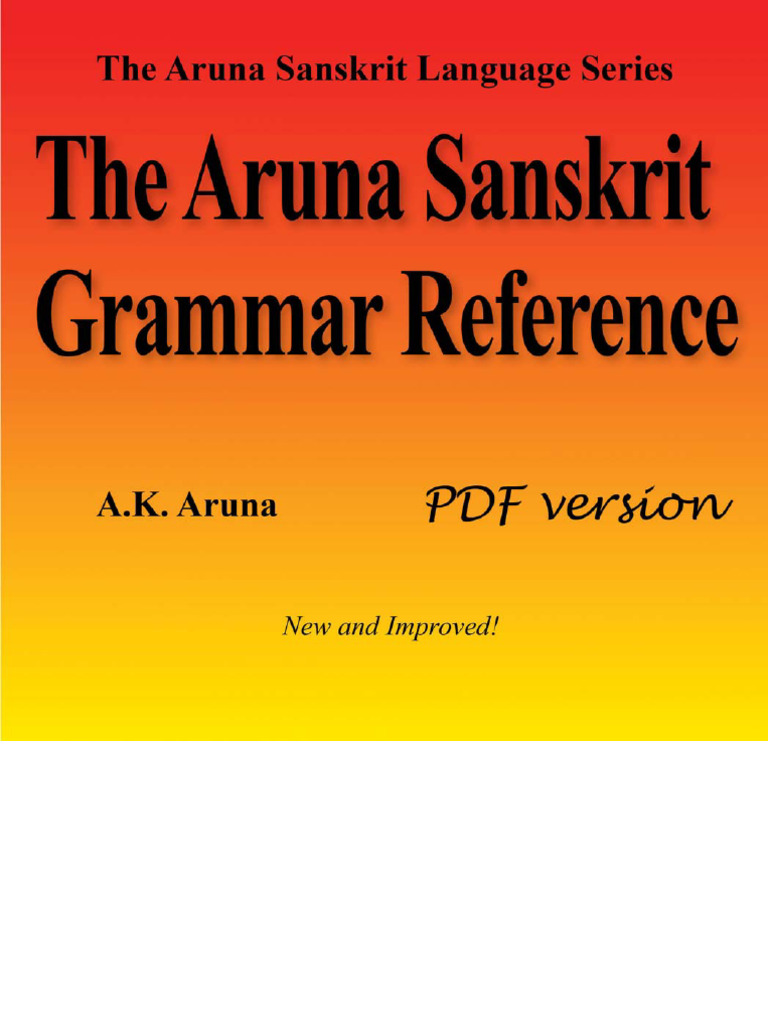 Emailing Aruna - Sanskrit - Bk1 - Grammar - Reference | PDF | Sanskrit | Vedas