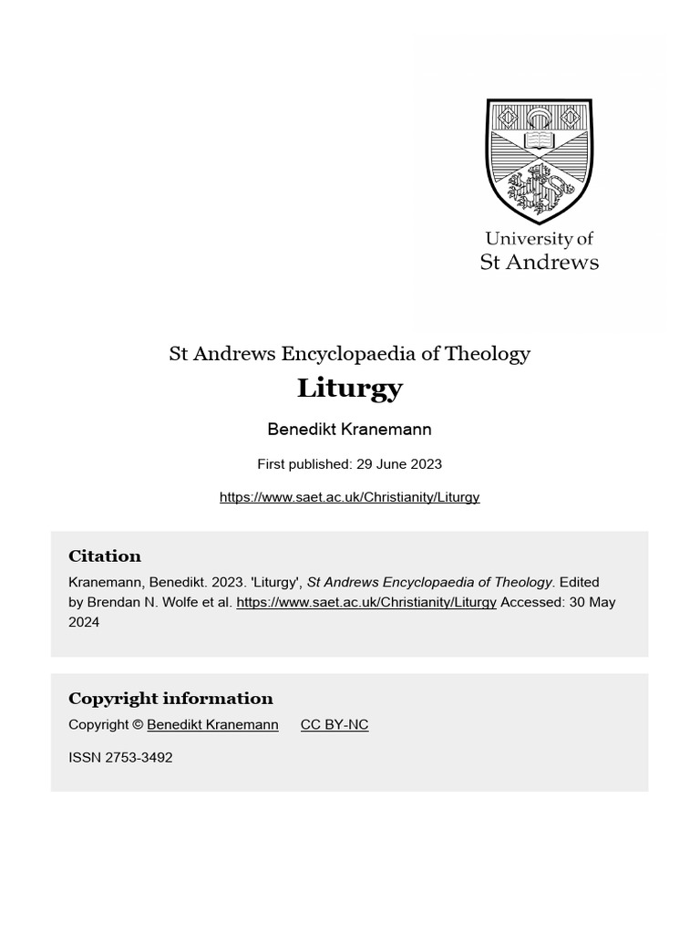 Liturgy | PDF | Mass (Liturgy) | Christian Worship