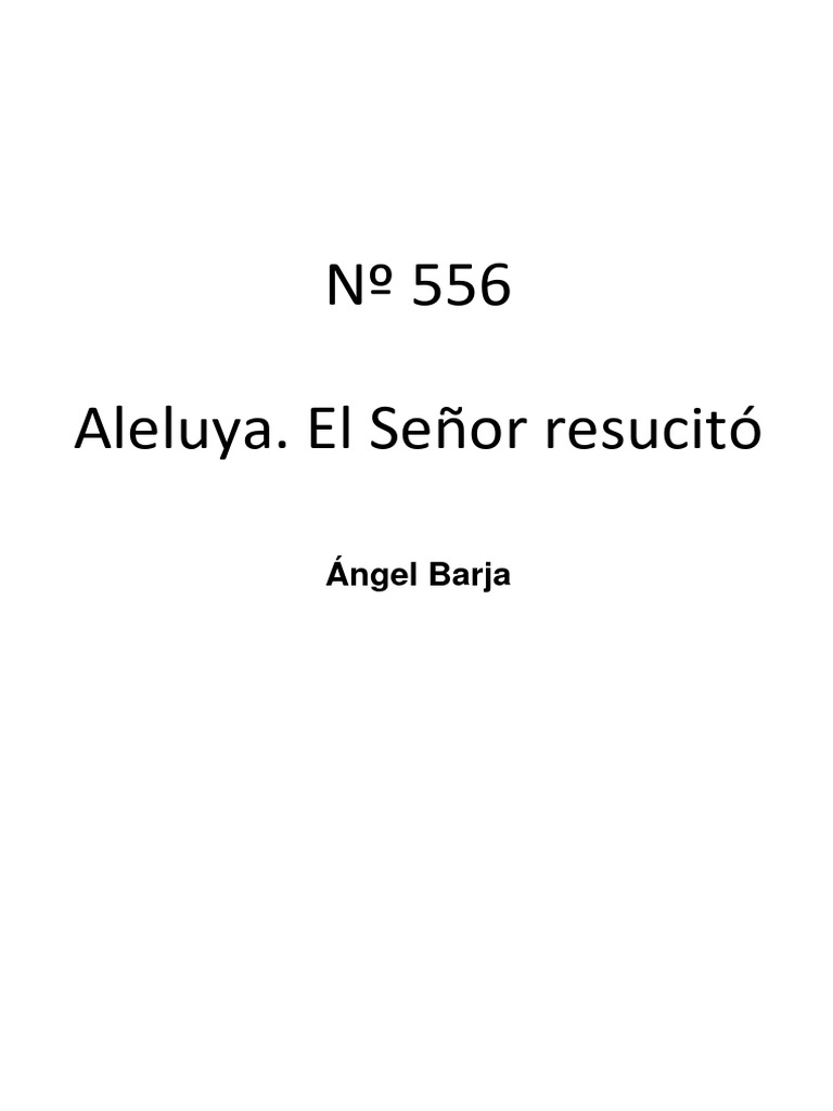 Aleluya. El Señor Resucitó | PDF