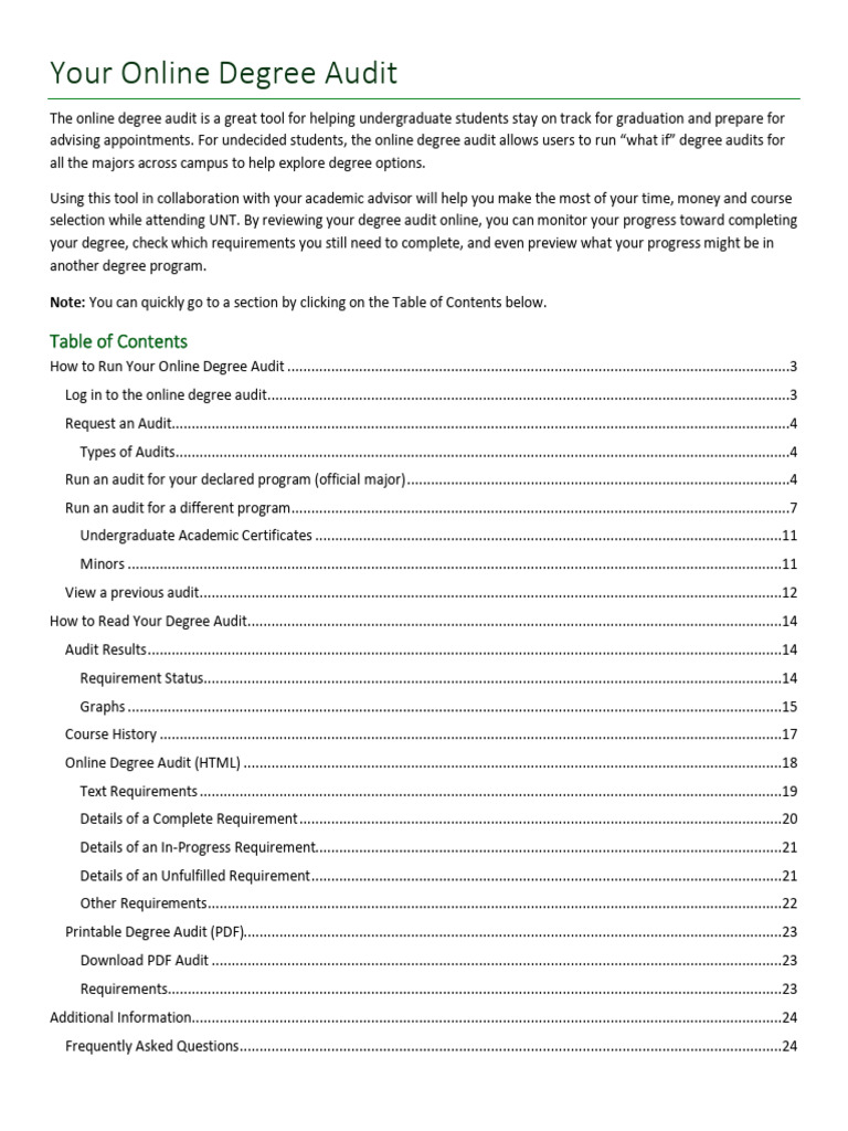 Online Degree Audit Guide for Students | PDF | Academic Degree | World ...