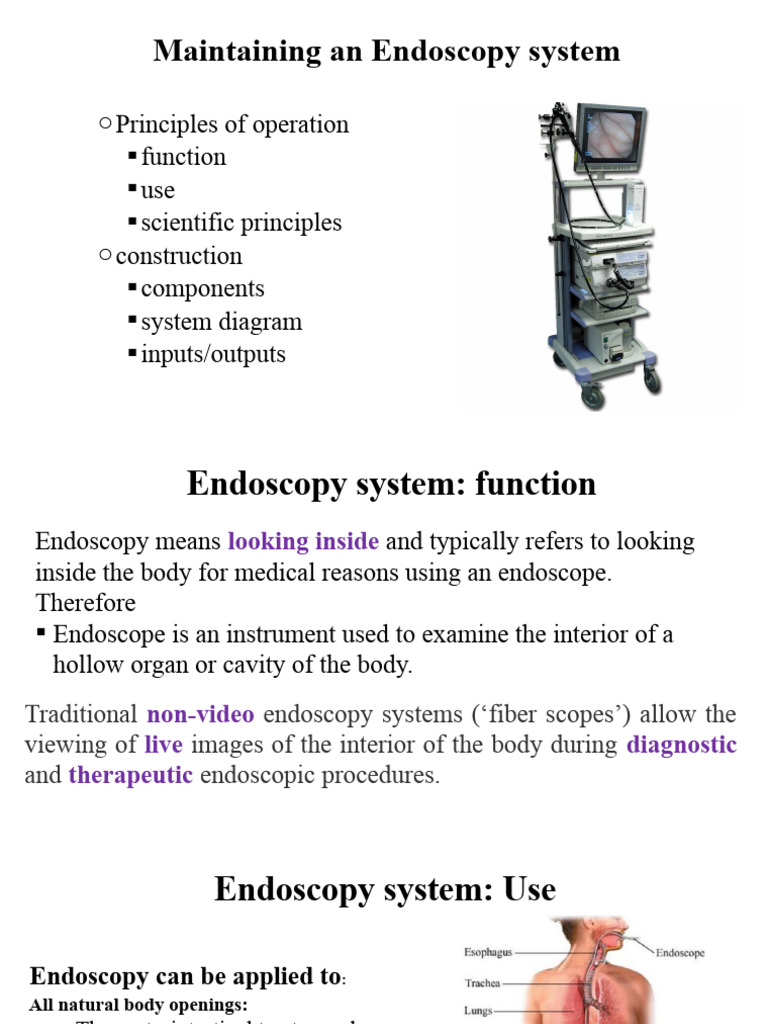 endoscopy lecture | Download Free PDF | Camera | Optical Fiber