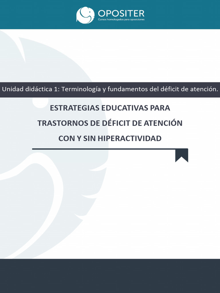 Terminología y Fundamentos Del Déficit de Atención | Descargar gratis PDF | Desorden hiperactivo ...