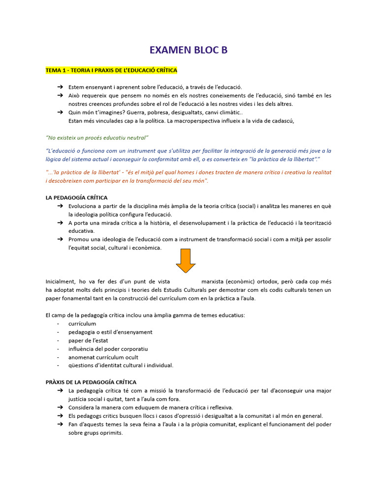 Apunts Examen Bloc B | PDF