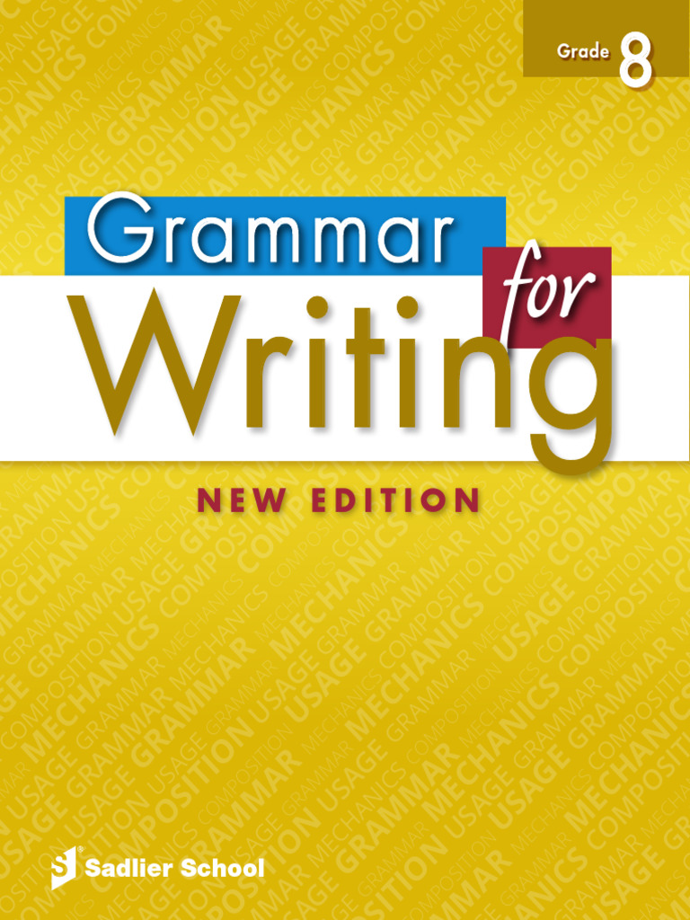 Grammar for Writing: Grade 8 Edition | PDF | Subject (Grammar ...