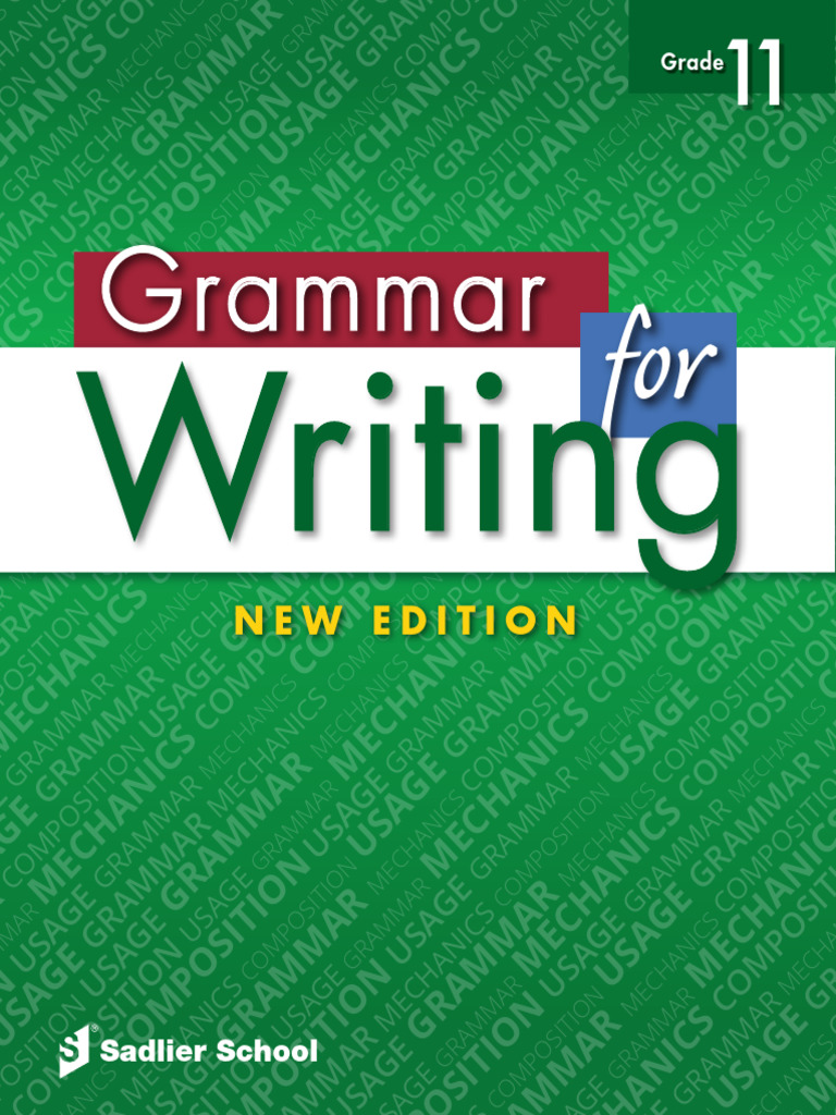 Grammar For Writing 11 Pdf Verb Adjective