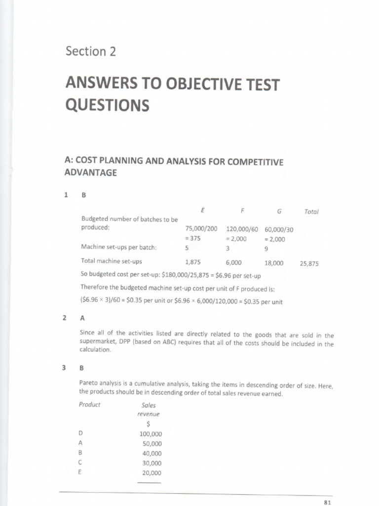 Cima p2 Answer | PDF