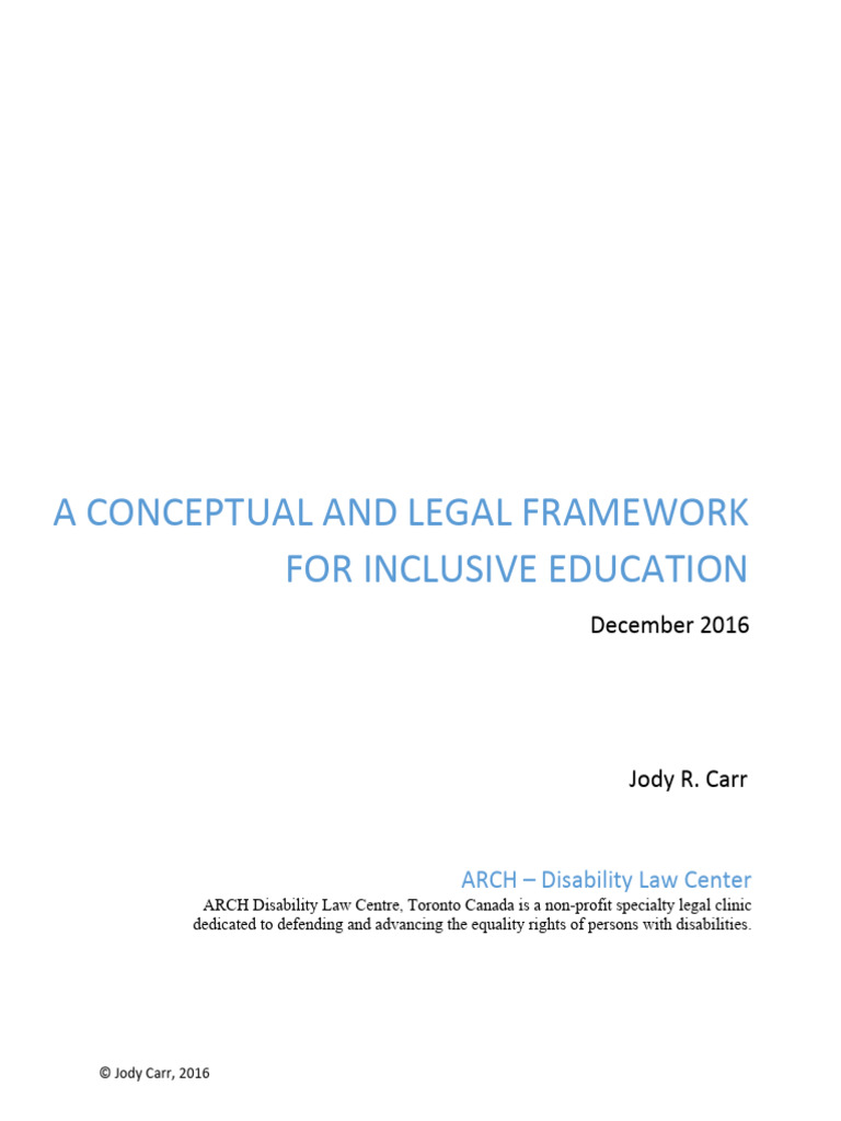 Inclusive Education Legal Framework Canada | PDF | Inclusion (Education ...