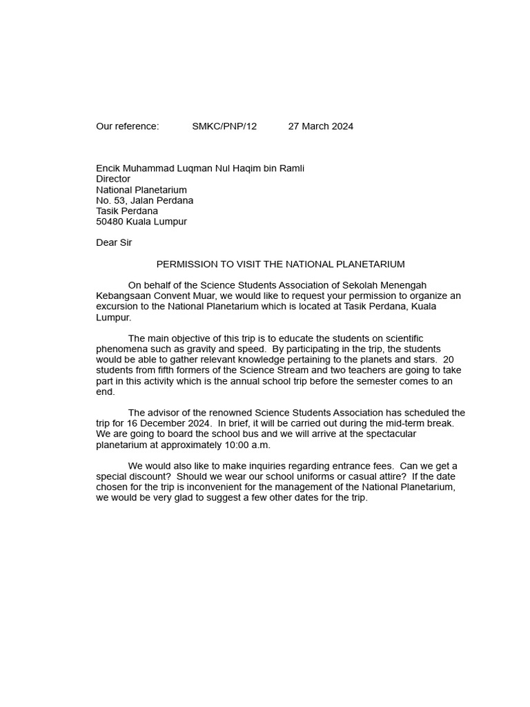 Exercise 3 Business Letter | PDF