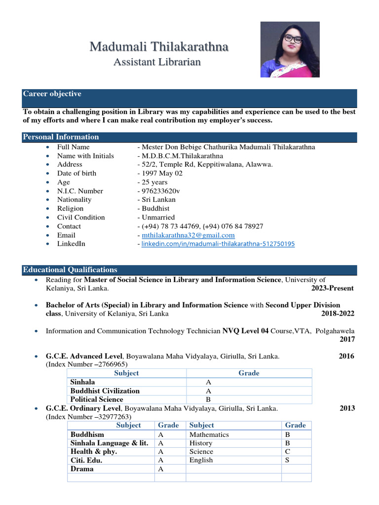 M D B C M Thilakarathna | PDF