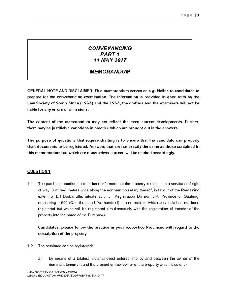 2017 May Memorandum - Part 1 | PDF | Deed | Will And Testament