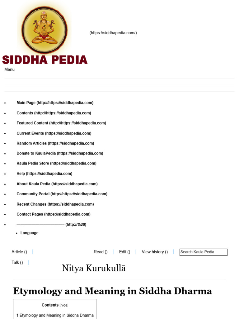 Nitya Kurukullā | PDF | Devi | Shiva