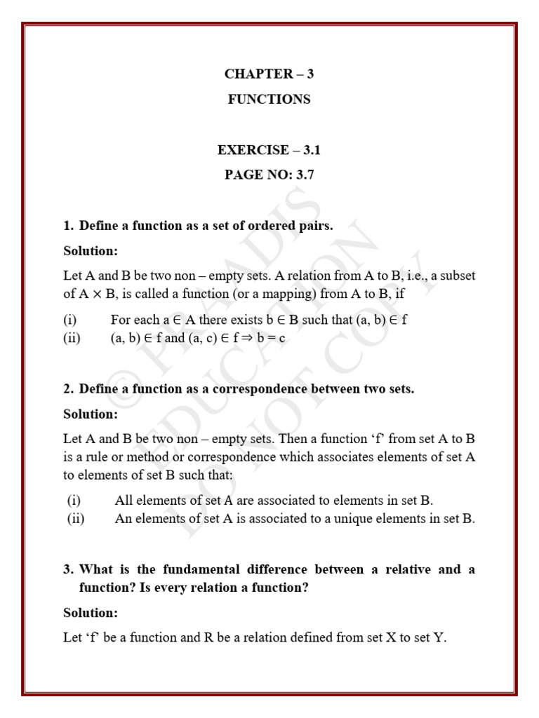 Maths 11class - Functions | PDF | Function (Mathematics) | Logarithm