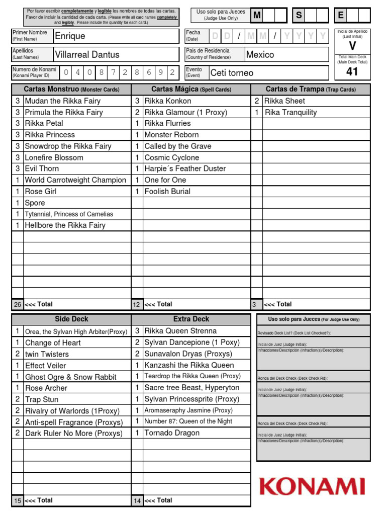 KDE - DeckList Rikkas | PDF
