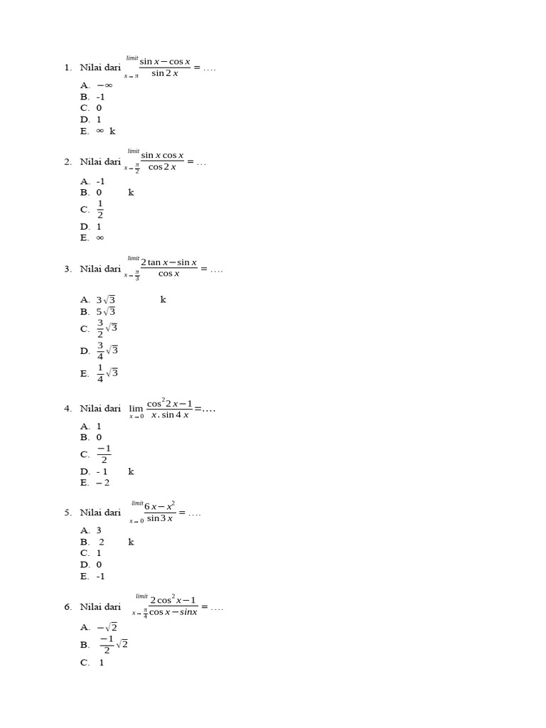 Soal Latihan Asaj Mat PMNT 24 | PDF