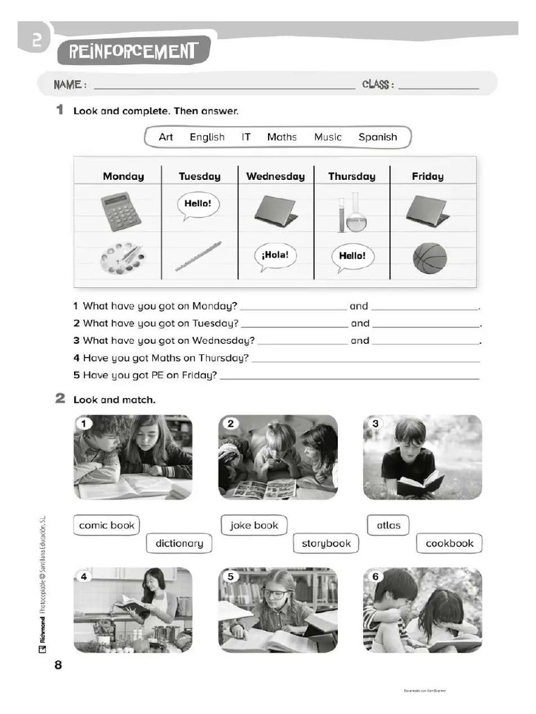 GO 3 Unit 2 Refuerzo, Test, Answer Key y Transcripciones | PDF
