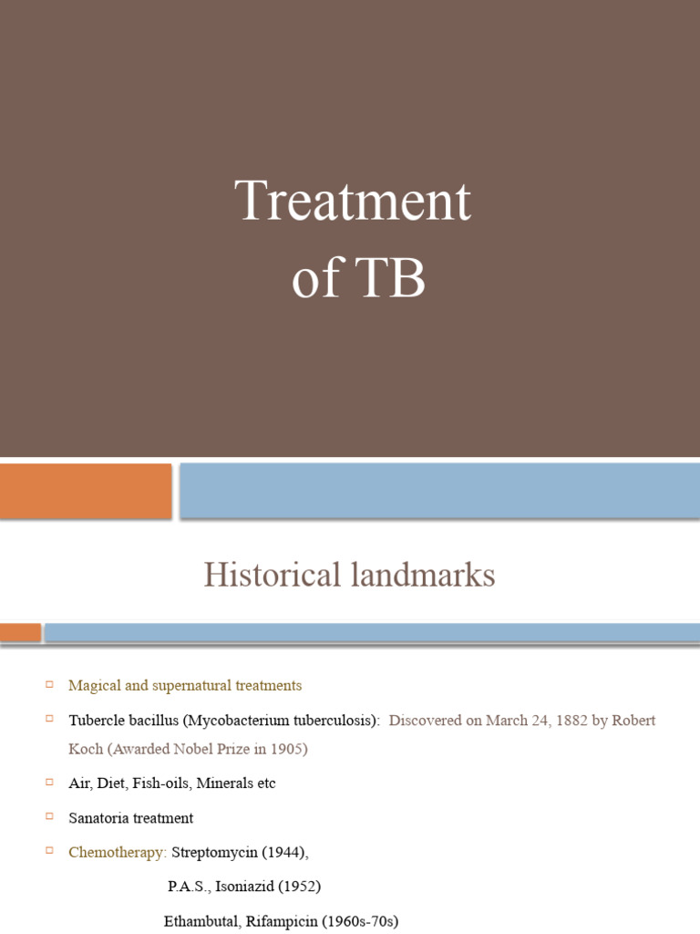 Treatment of TB | PDF | Tuberculosis | Health Care