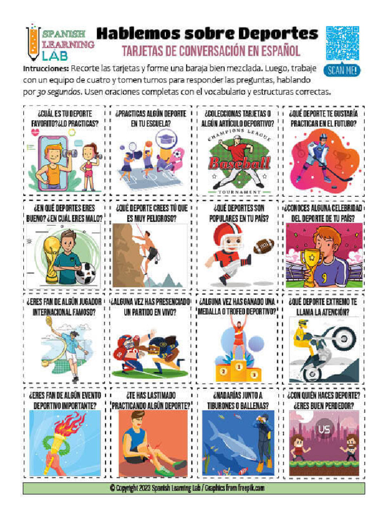 Lets-talk-about-Sports-in-Spanish-conversation-cards-Hablando-sobre ...