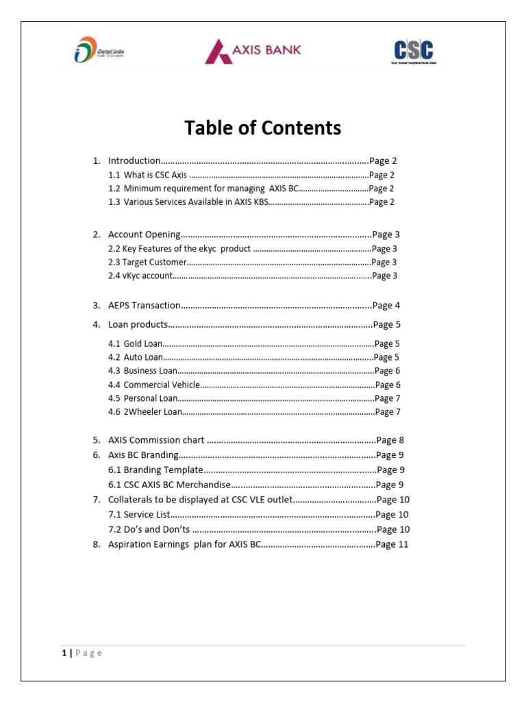 AXIS BC Business Module | PDF