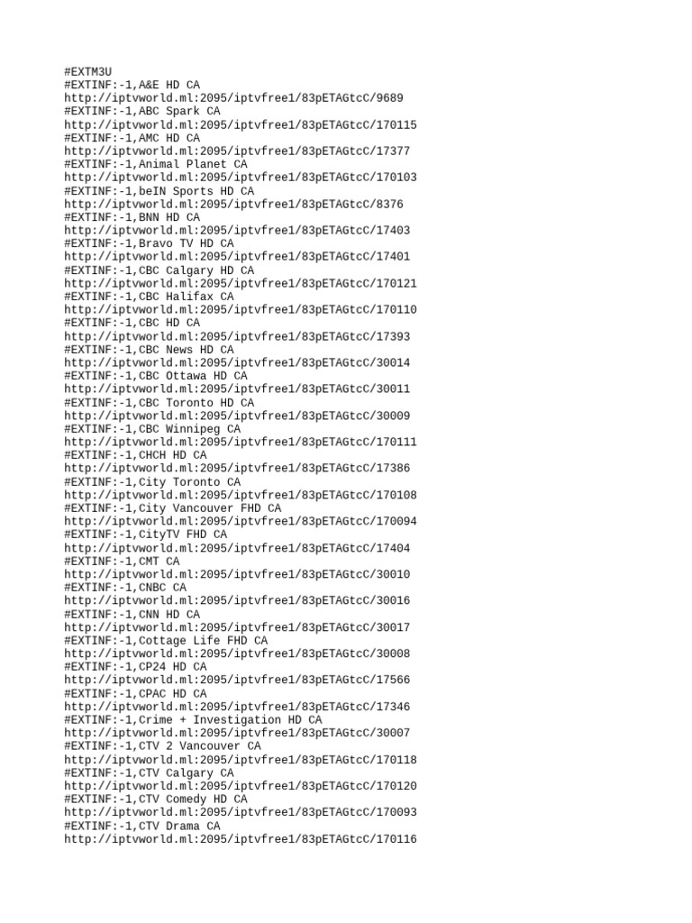Canada M3U File 2 | PDF | Television | Television Network