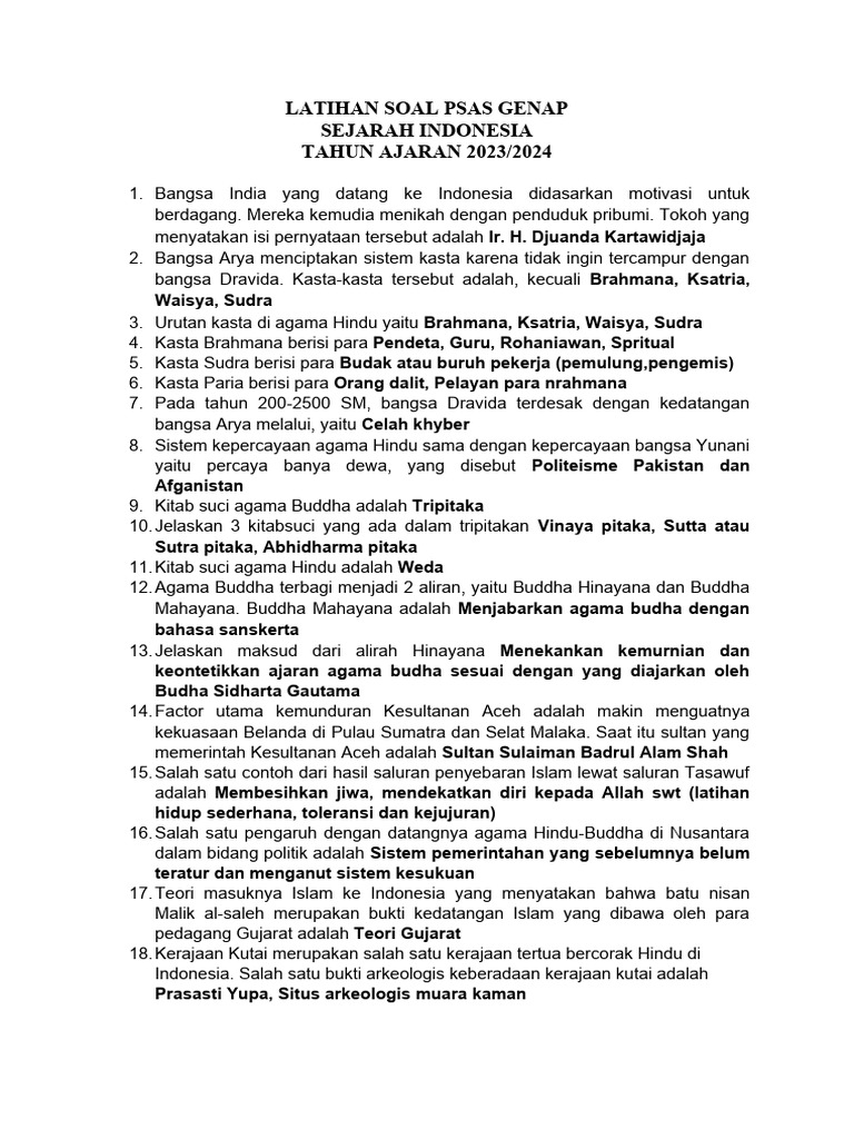 Jawaban Latsol | PDF | Politik | Sejarah