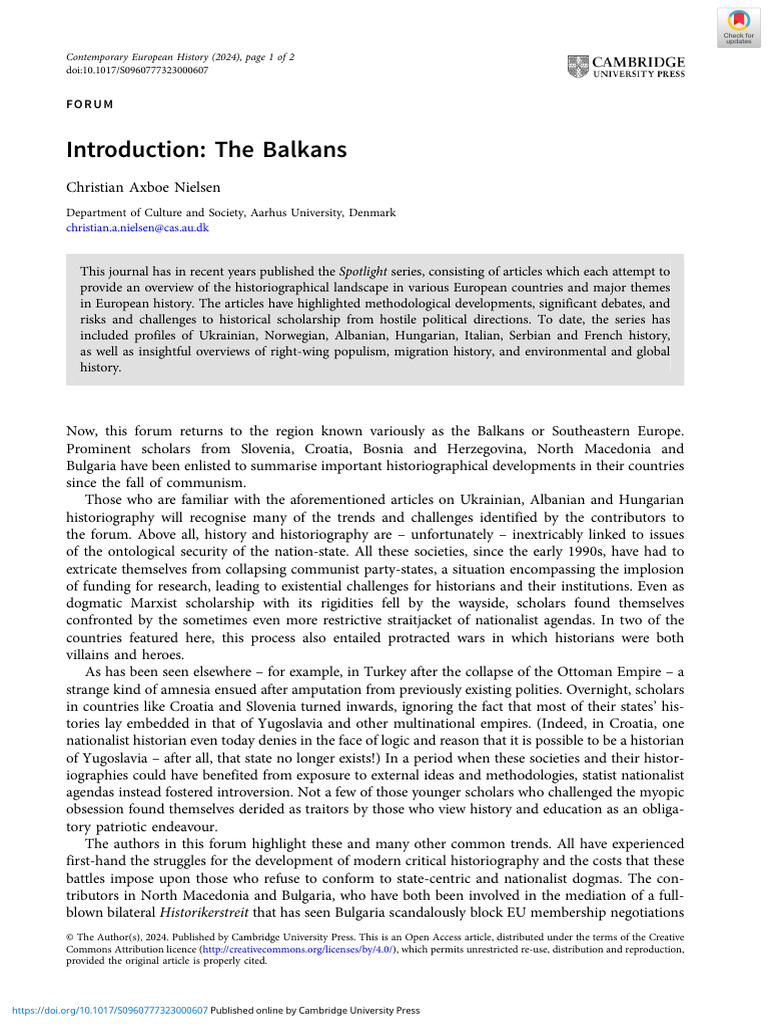 Introduction_The_Balkans | Download Free PDF | Balkans | Nationalism